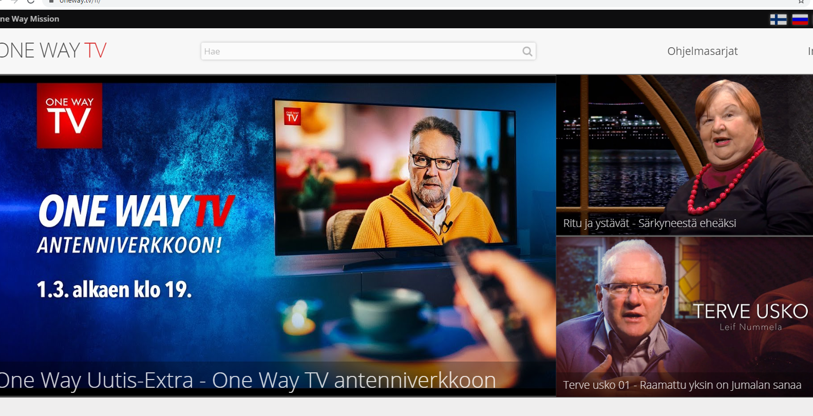One Way aloittaa oman TV-kanavan antenniverkossa - Seurakuntalainen
